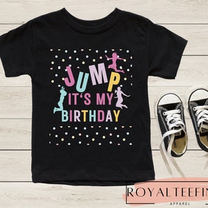 Jump Birthday Shirt Trampoline Party T-shirt Bounce House Party Tshirt ...