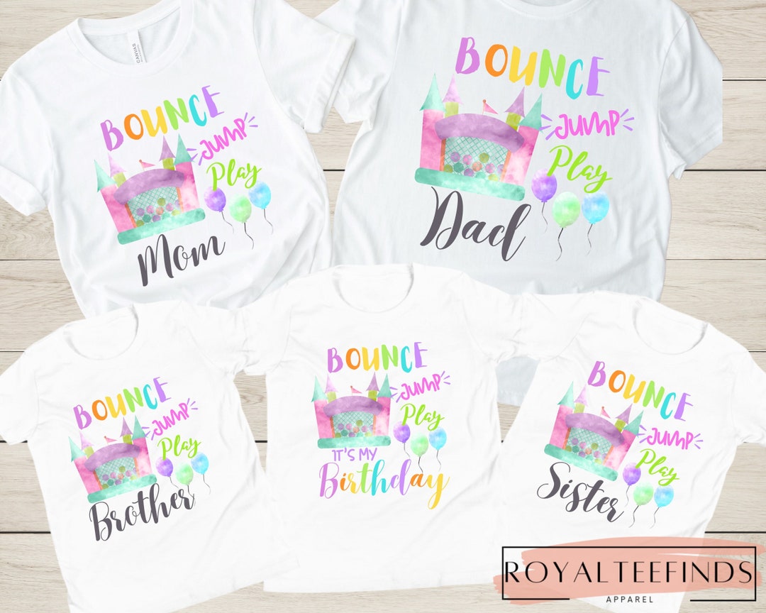 Bounce Birthday Shirt Bounce House Birthday T-shirt Bounce Party Jump ...