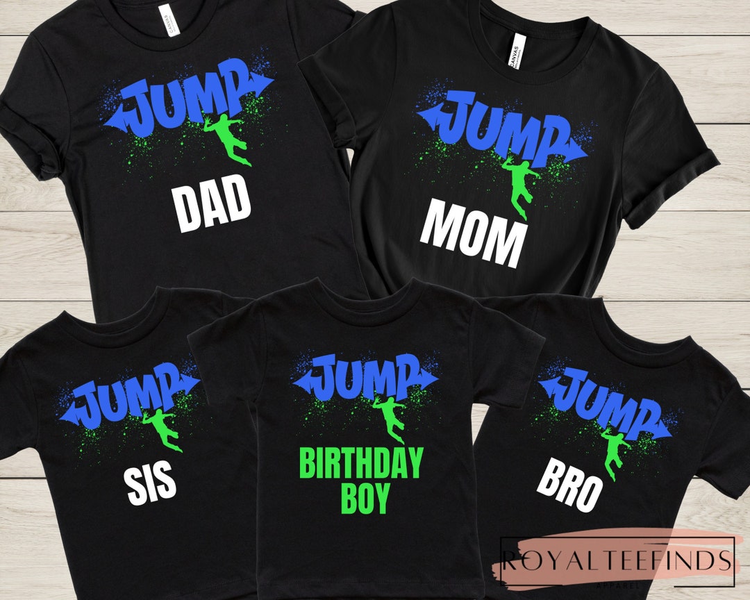 Trampoline Park Birthday Shirts Jump Party T-shirt Jumping Party Tshirt ...