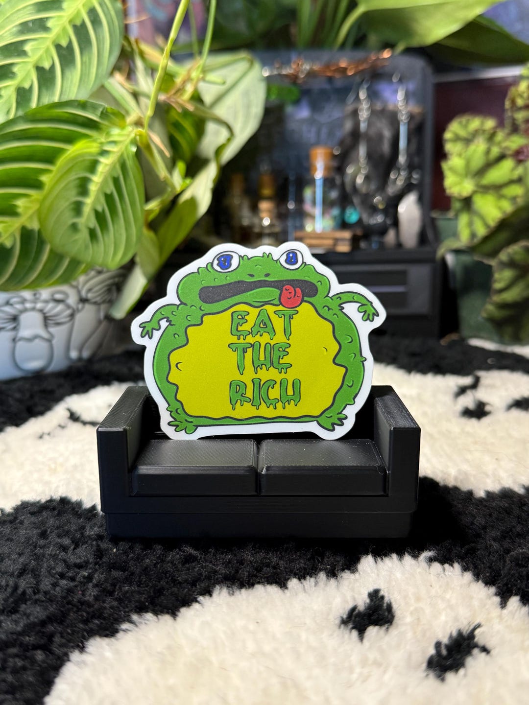 Eat the Rich Toad Sticker: Funny Anti-capitalist Laptop Decal - Etsy
