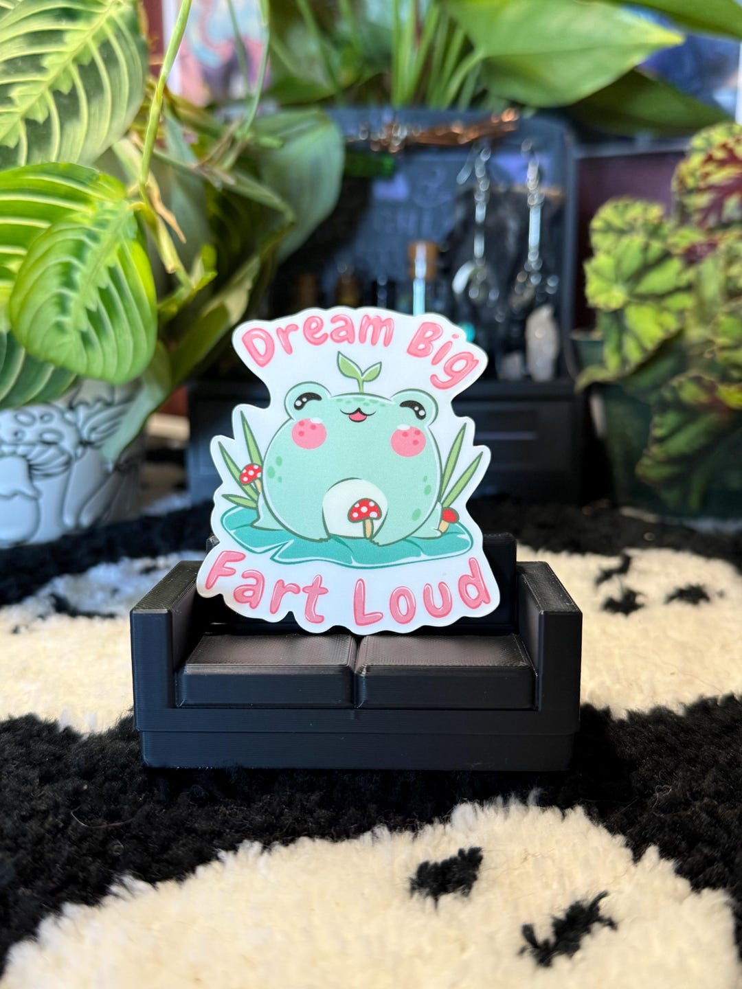 Funny Frog Sticker: Dream Big Fart Loud - Kawaii Pastel Vinyl Decal - Etsy