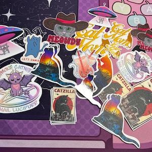 Mystery Cats Sticker Pack, Assorted Kitty Stickers for a Perfect Cat ...