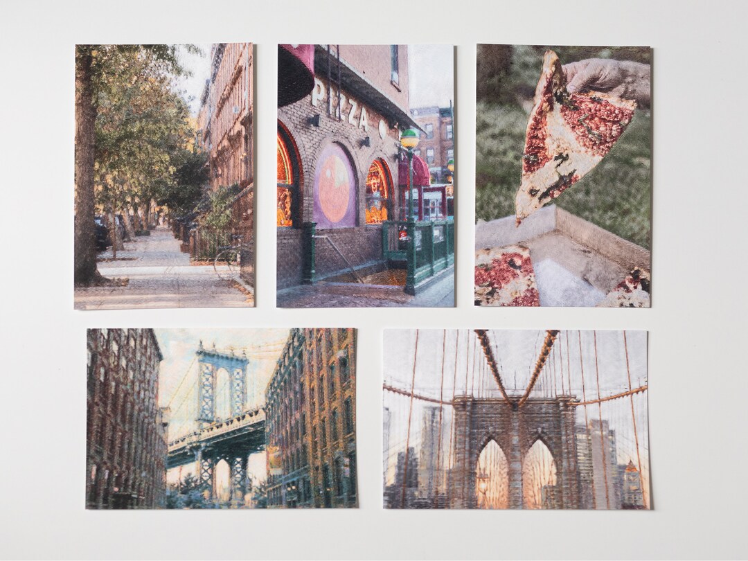 Brooklyn - Postcards - Mini Prints - 4x6 - Pack of 5, Set #painted ...