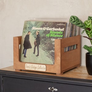 Personalized Vinyl Record Storage Box a Minimalistic Style Record Box ...