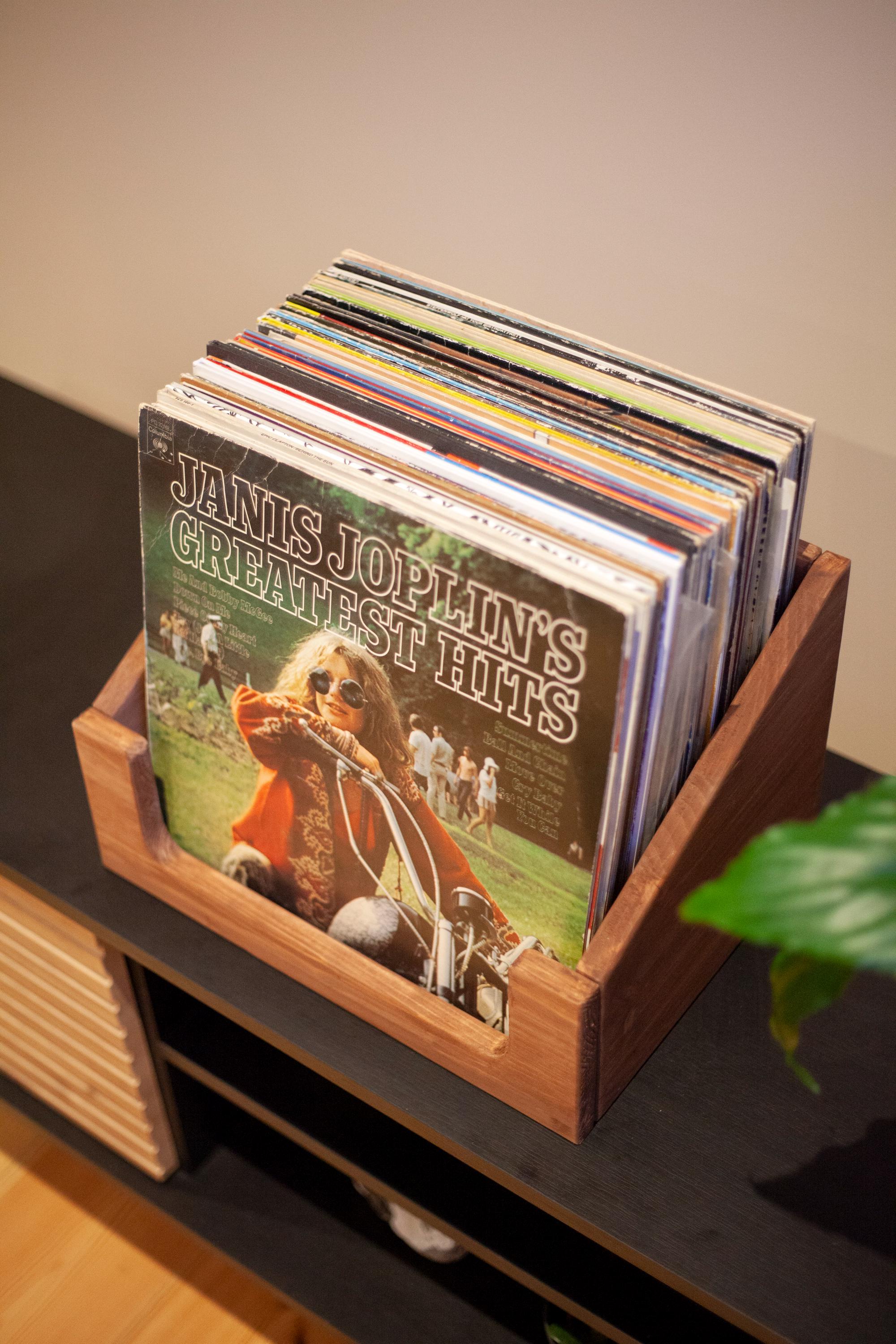 Rustic Wooden Vinyl Record Storage Box | LP Album Organizer - Etsy