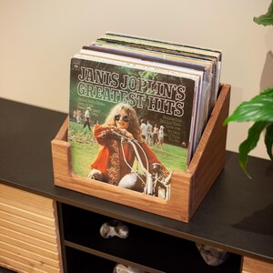 Rustic Wooden Vinyl Record Storage Box | LP Album Organizer - Etsy