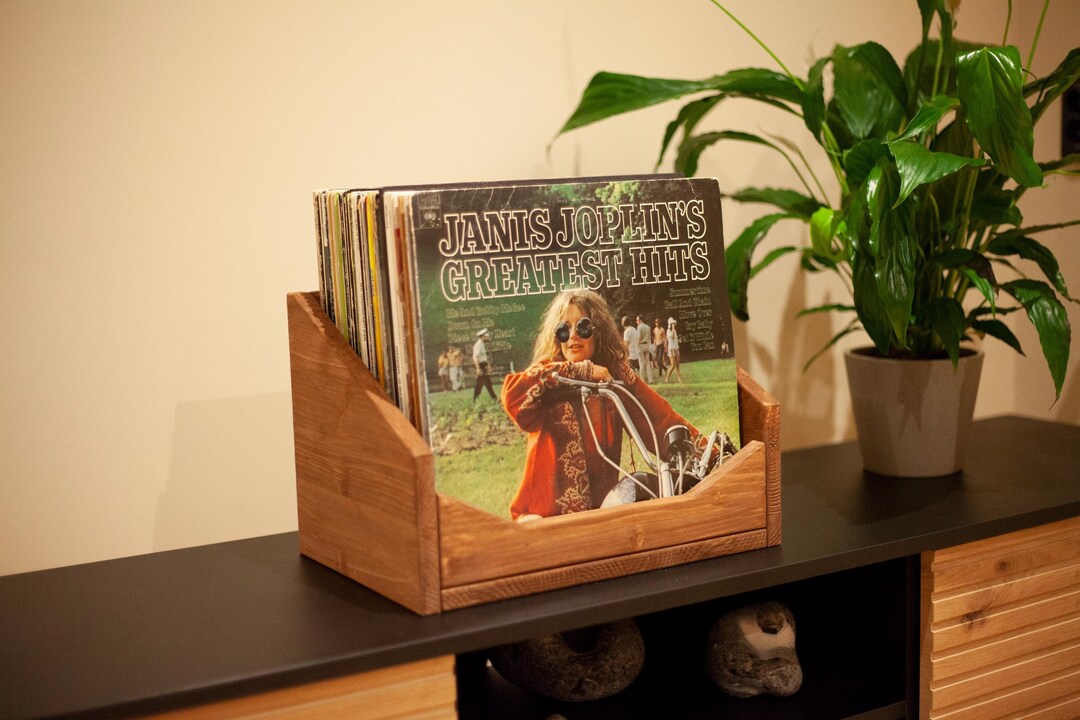 Handmade Rustic Wooden Vinyl Record Storage Box: LP Album Organizer - Etsy