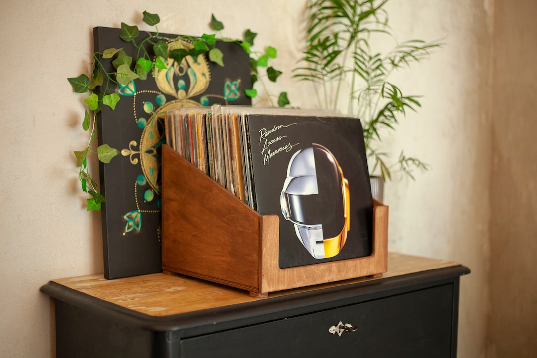 Vinyl Record Box, Handmade Record Storage, Record Flip Rack, Vinyl ...