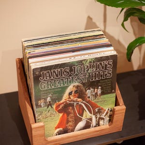 Rustic Wooden Vinyl Record Storage Box | LP Album Organizer - Etsy