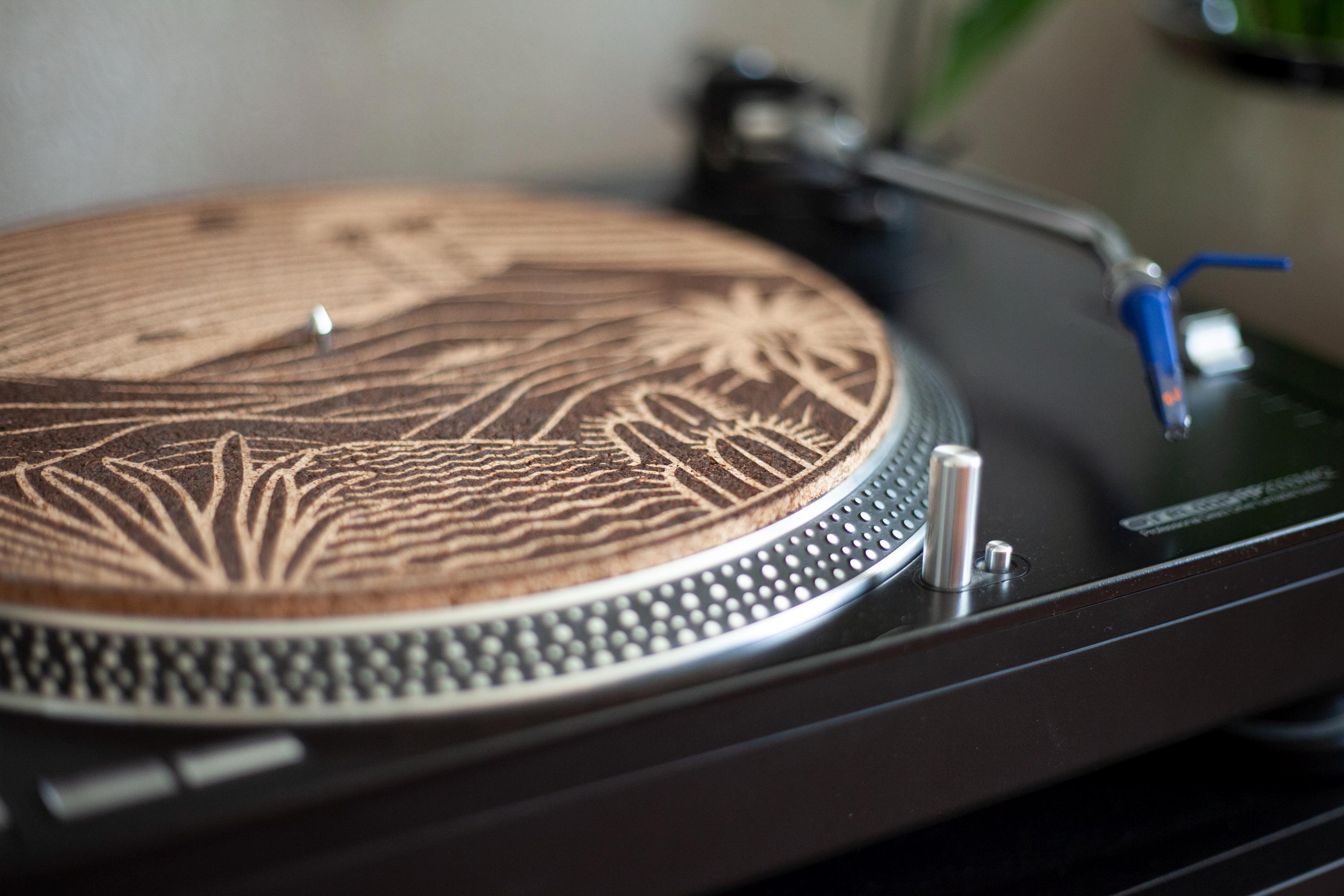 Cork Turntable Slipmat: Desert Landscape Design, Anti-static (11.61 ...