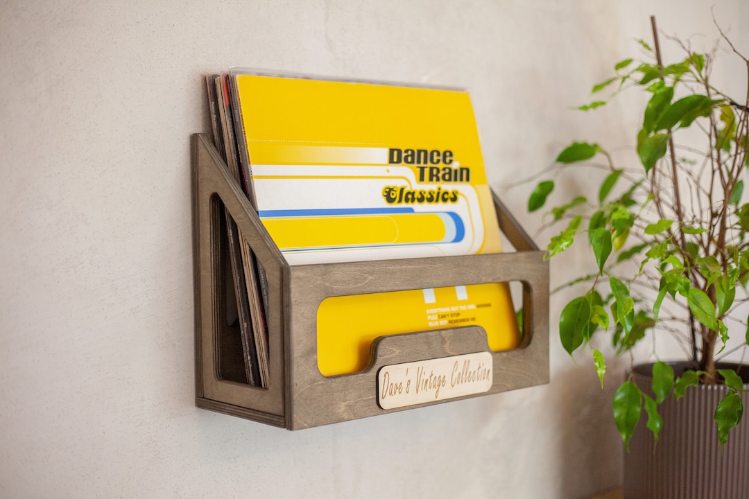 Vinyl Record Wall Shelf, Wall Mounted Record Storage, LP Wall Shelf ...