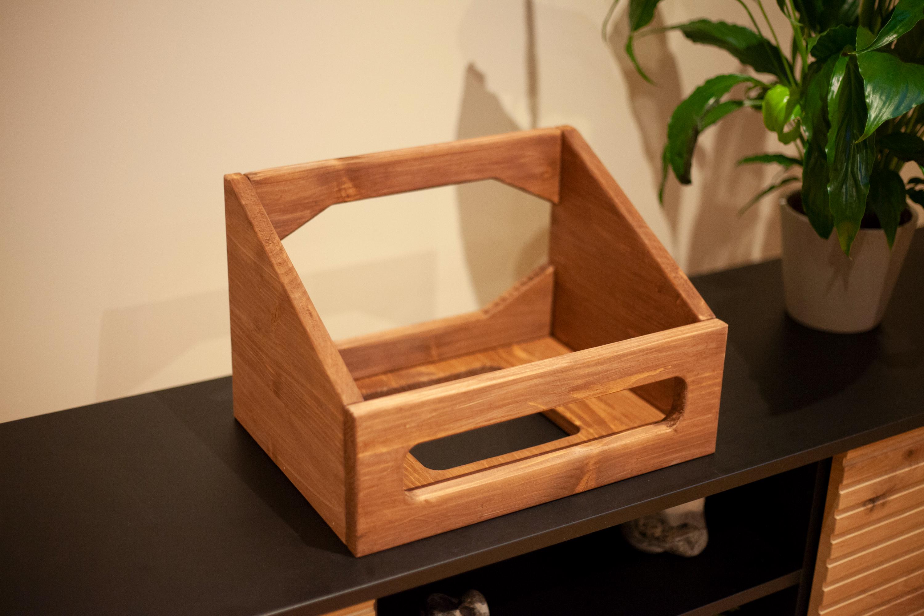 Handmade Wood Vinyl Record Storage Box | Rustic LP Organizer - Etsy