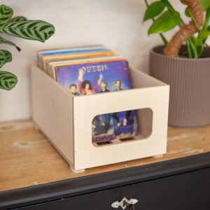 7''record Box, 45 Rpm Record Flip Rack Storage Box, Single 7 Inch Vinyl ...