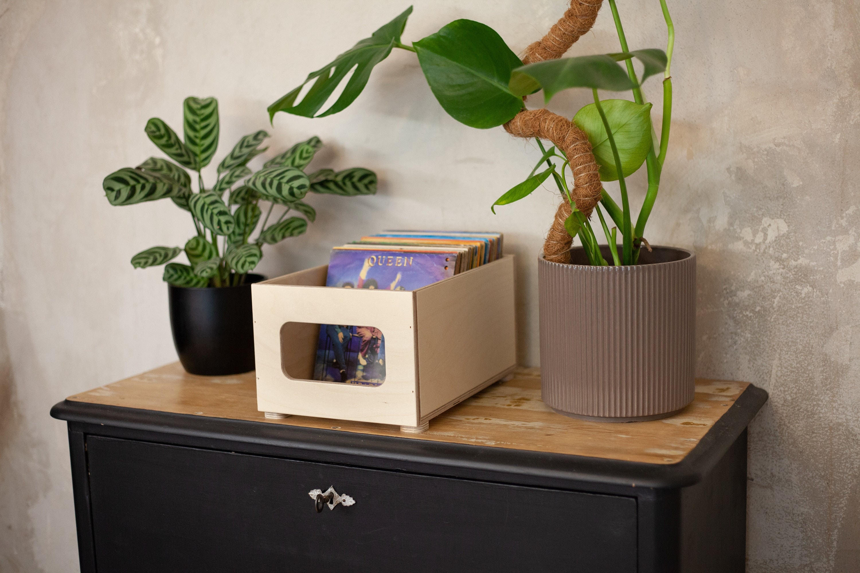 45 Rpm Record Flip Rack Storage Box, Single 7 Inch Vinyl Box Display ...