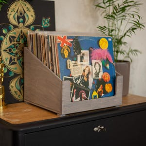 Record Storage Box for 12 Inch Vinyl Records, Handmade Vinyl Record ...
