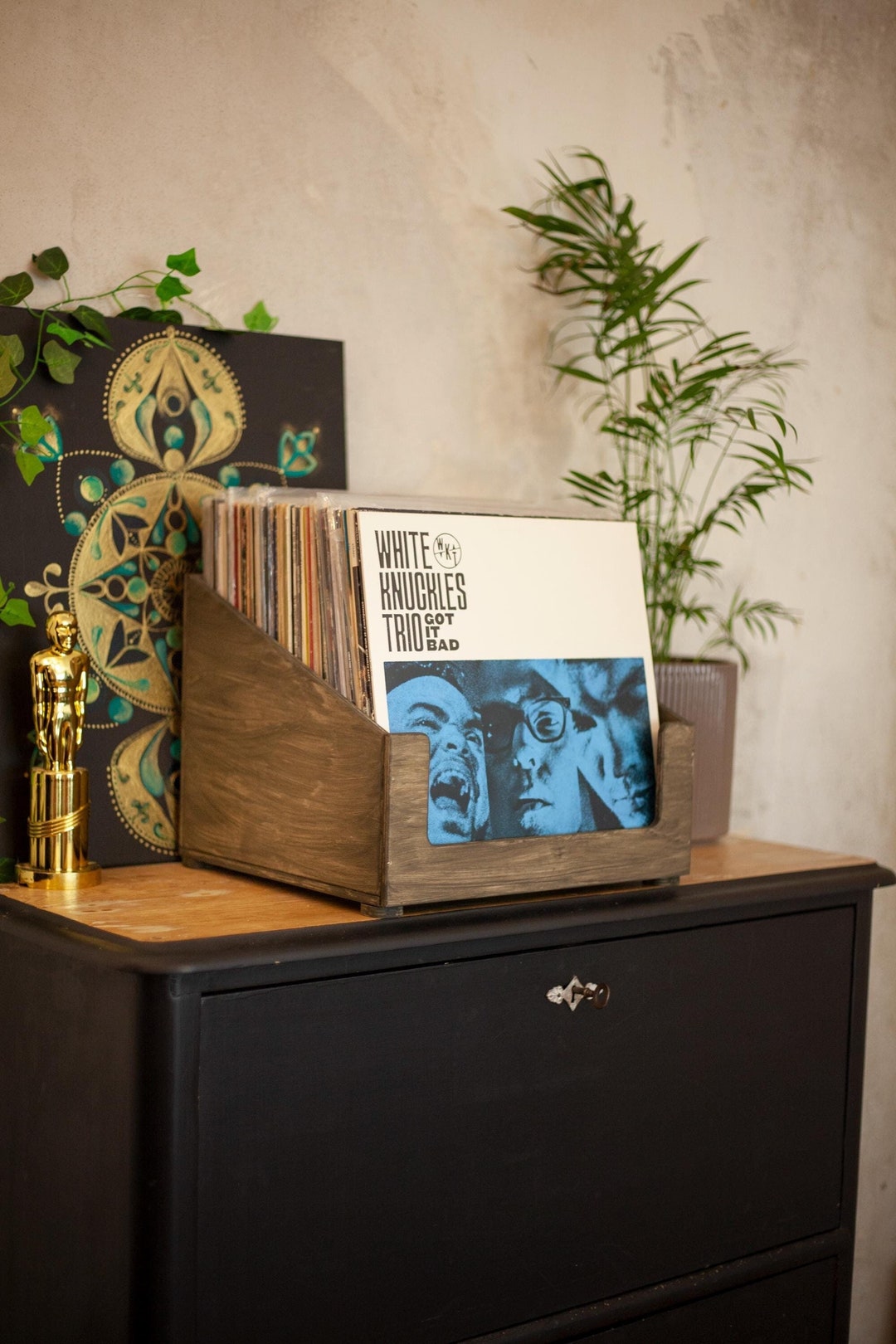 Record Storage Box for 12 Inch Vinyl Records, Handmade Vinyl Record ...