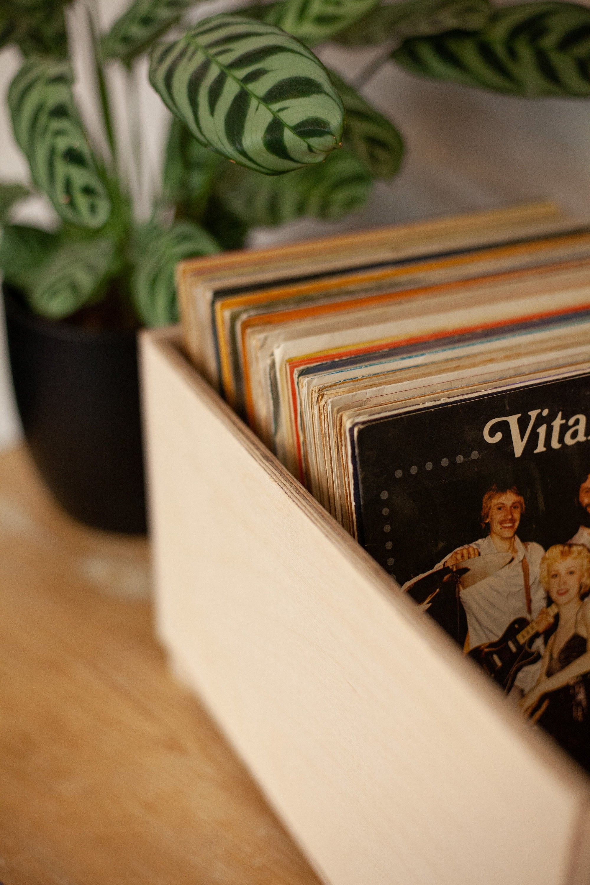 7 Inch Vinyl Record Storage Crate, Baltic Birch, 45 RPM Display - Etsy