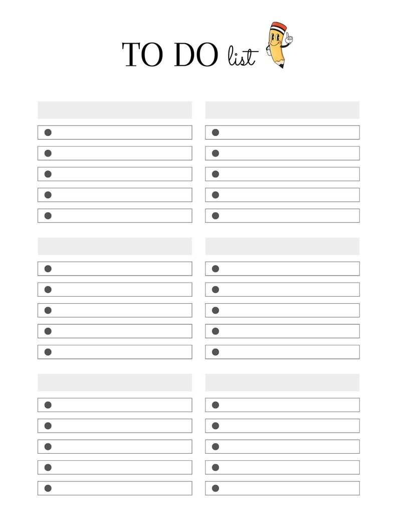 Personal To-do List | Productivity Planner | Instant Download ...