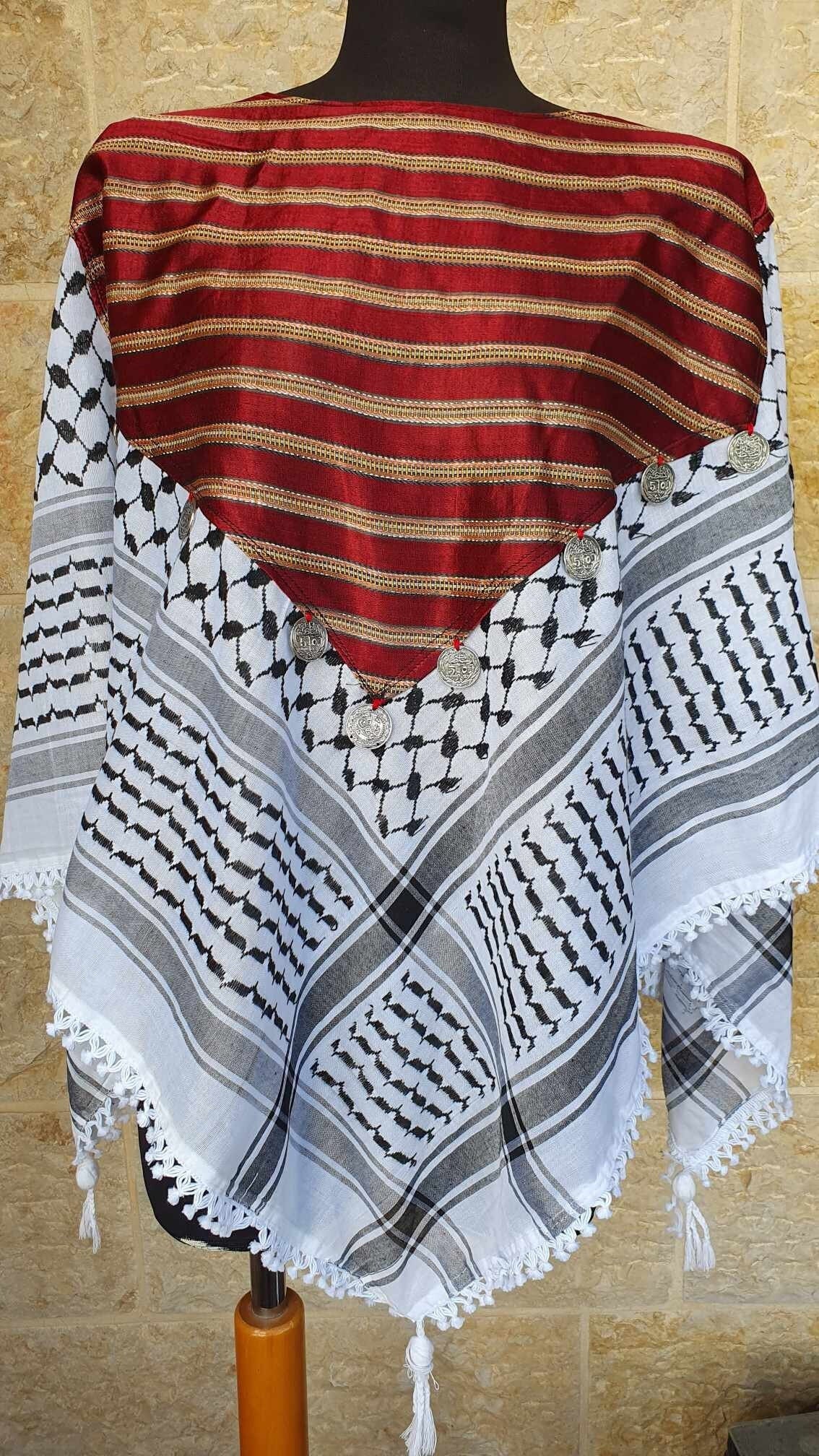 Palestinian Kufiya / Keffiyeh / Shemagh With Traditional Fabric/design ...