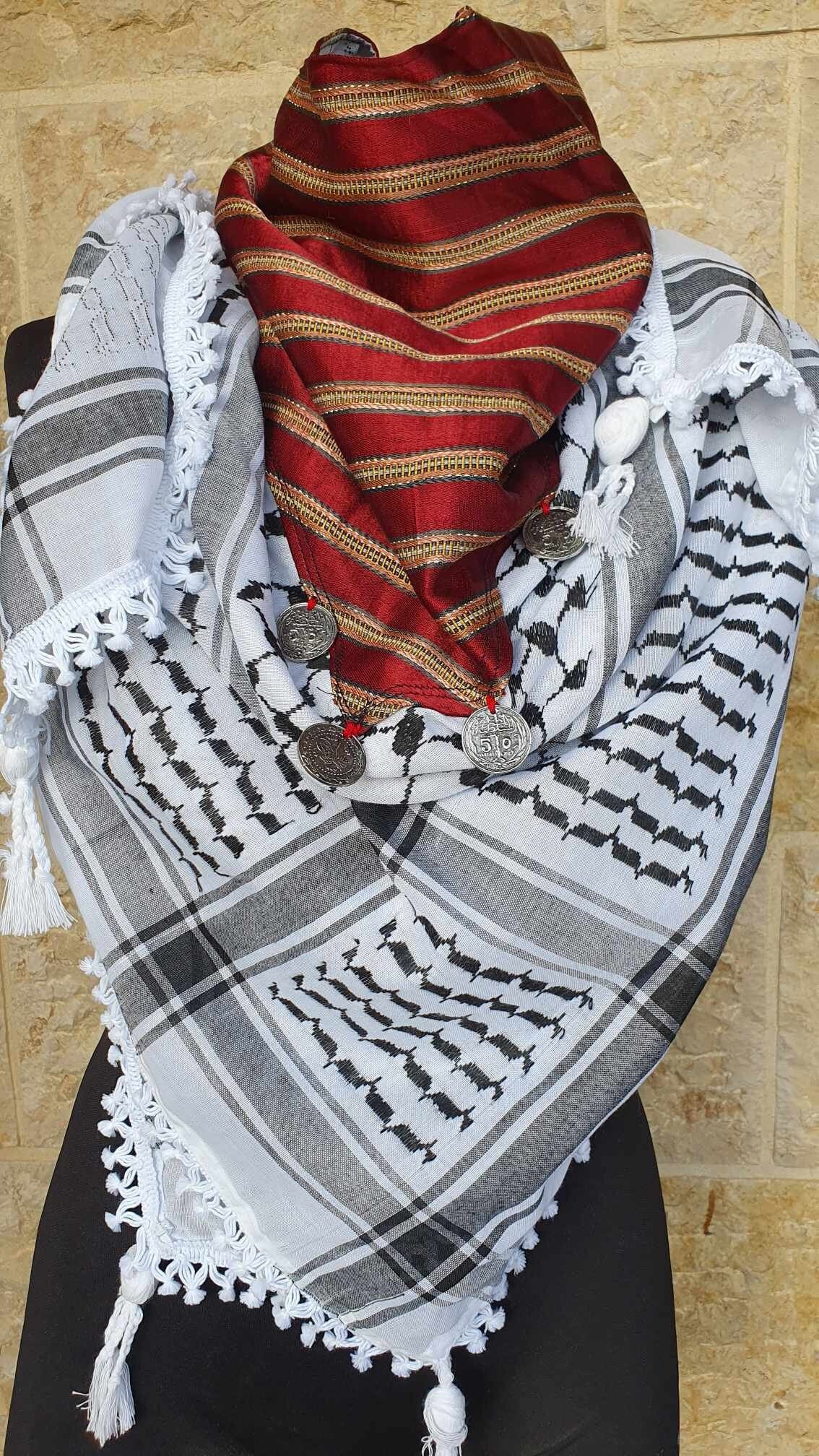 Palestinian Kufiya / Keffiyeh / Shemagh With Traditional Fabric/design ...