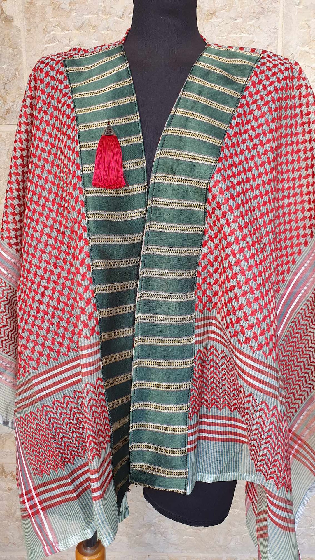 Palestinian Kufiya / Keffiyeh / Shemagh With Traditional Fabric/design ...