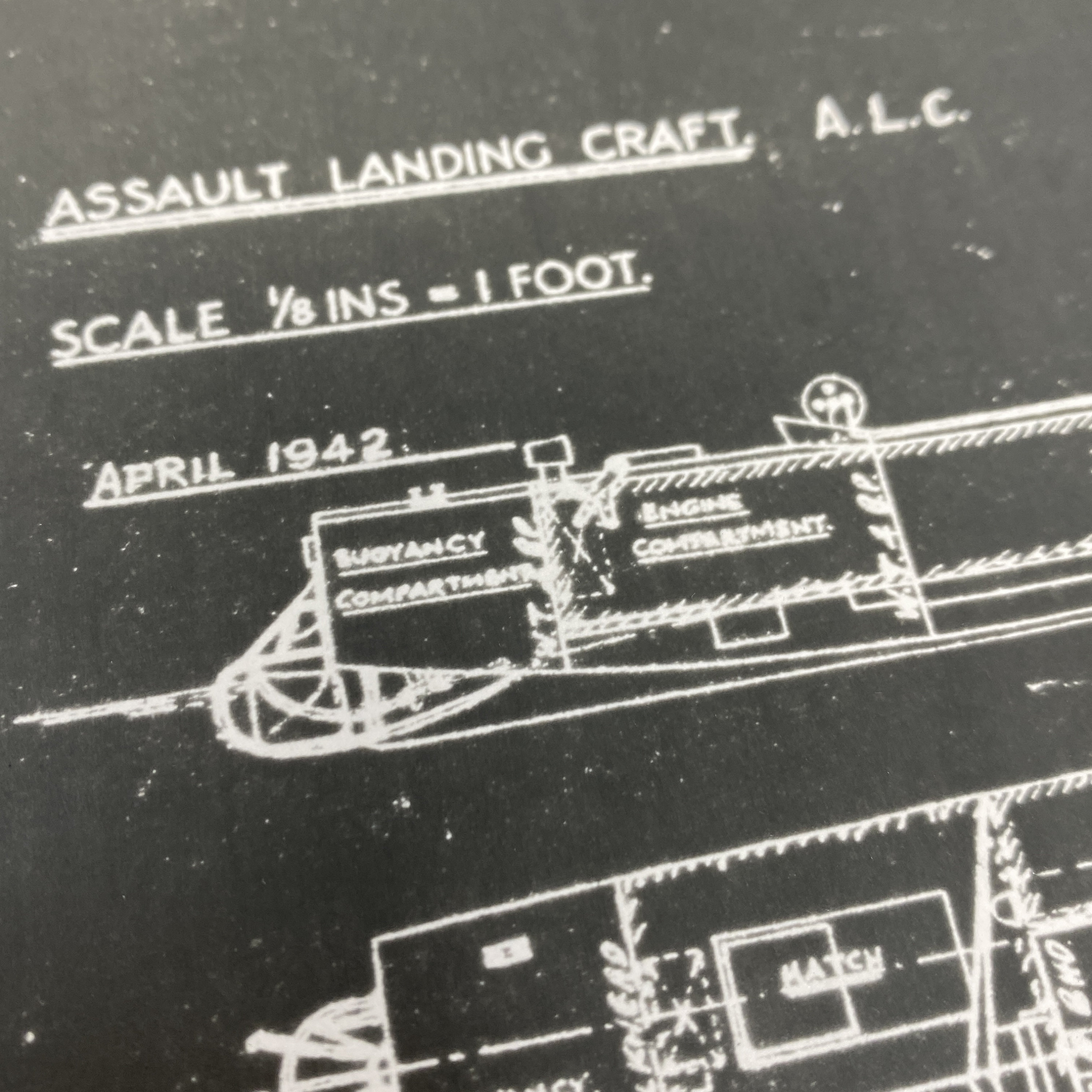 RARE! 1942 WWII LCA Landing Craft Original Design Blueprint D-day ...