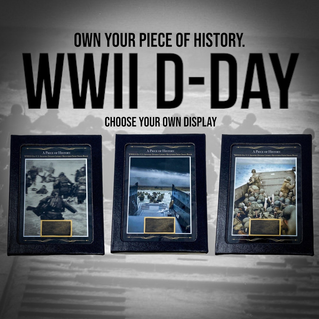 WWII D-day Omaha Beach Lifebelt Relic - U.S. Infantry Display Case (C.O ...