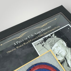 WWII Patton's Third Army Uniform Patch in Display Case (C.O.A. Included ...