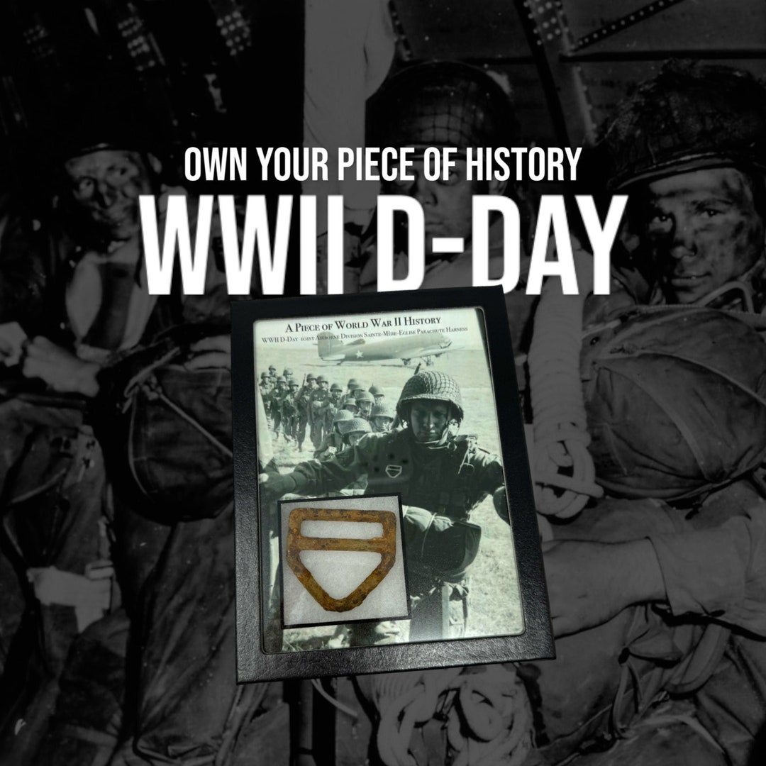 WWII D-day 101st Airborne Parachute Buckle Display Case (C.O.A ...