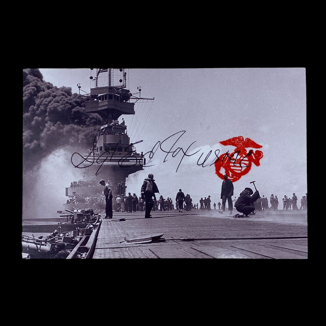 RARE Original Iwo Jima U.S. Marine Corps Veteran Sergeant Edgar Fox ...