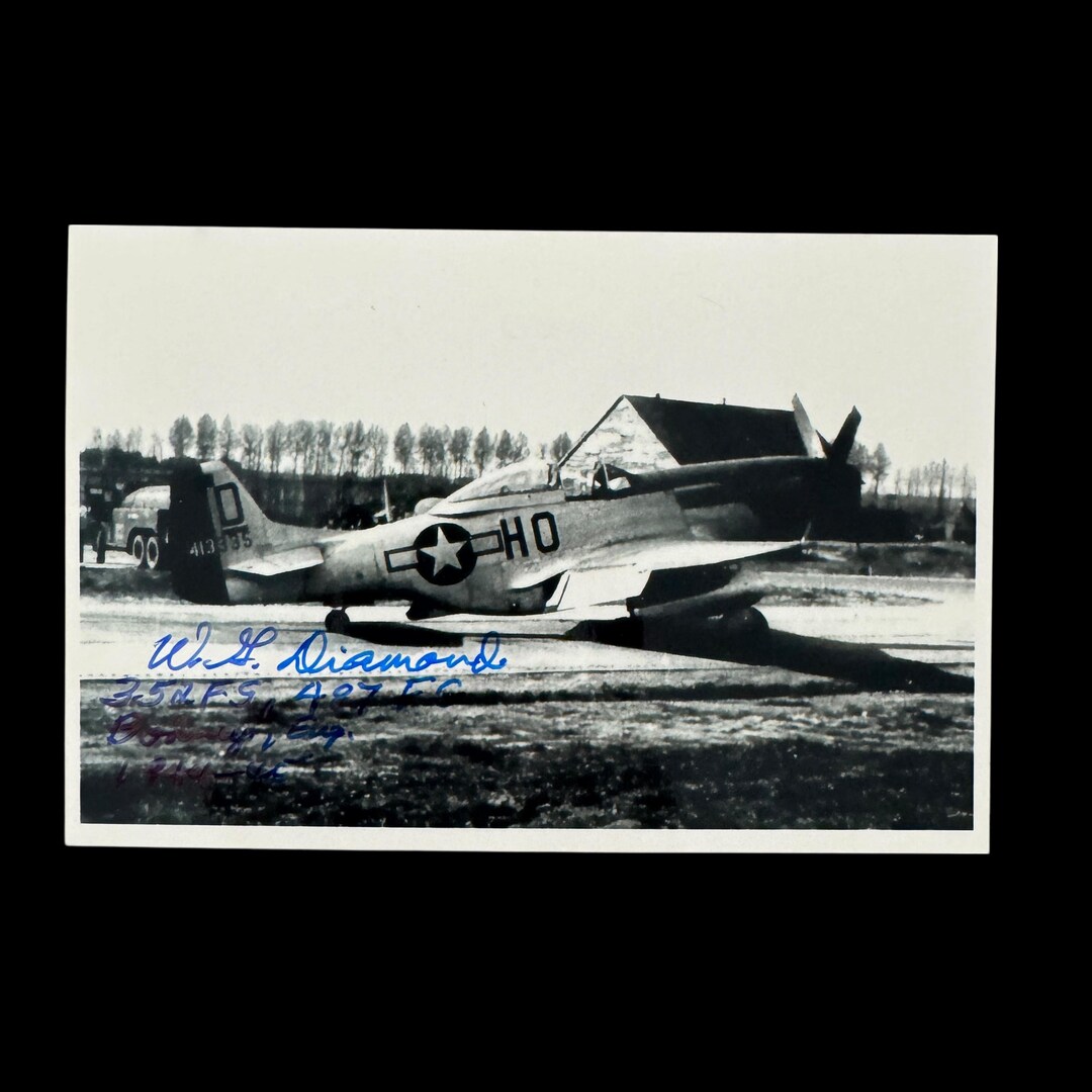 WWII P-51 Mustang Pilot Signed Photo: Walter Jack Diamond, 8th Air ...