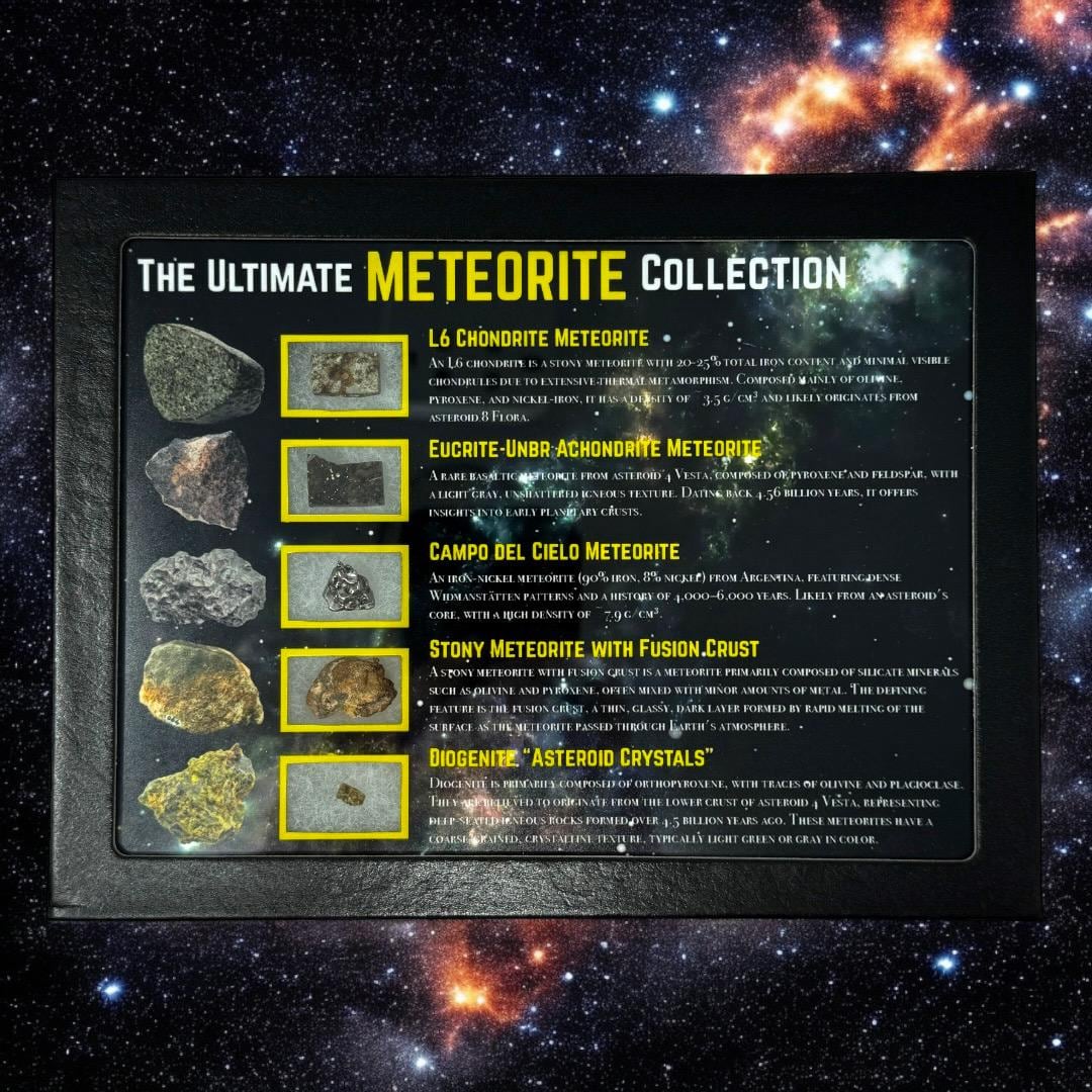 RARE! Ultimate Meteorite Collection Asteroid Belt Space Crystal Campo ...