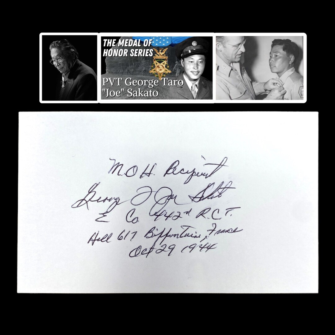 RARE Original WWII 1944 France U.S. Army Pvt. George Sakato m.o.h ...