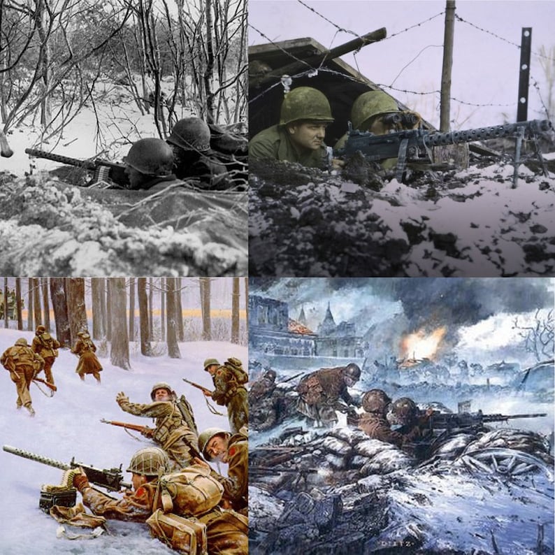 WWII Battle of the Bulge 101st Airborne Bastogne Recovered .50 Fired US ...