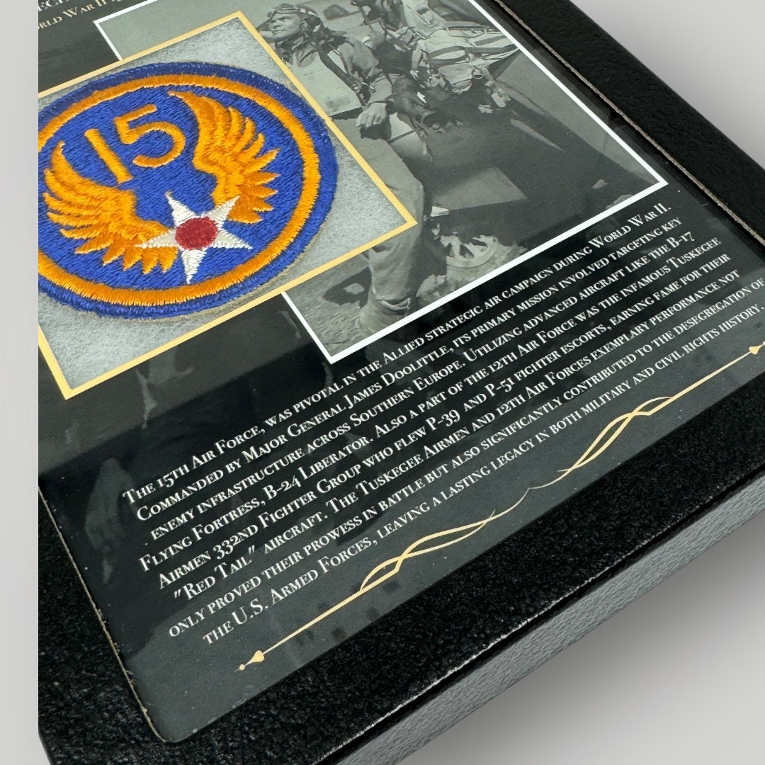 WWII 15th Air Force Pilot Uniform Patch in Display Case (C.O.A ...