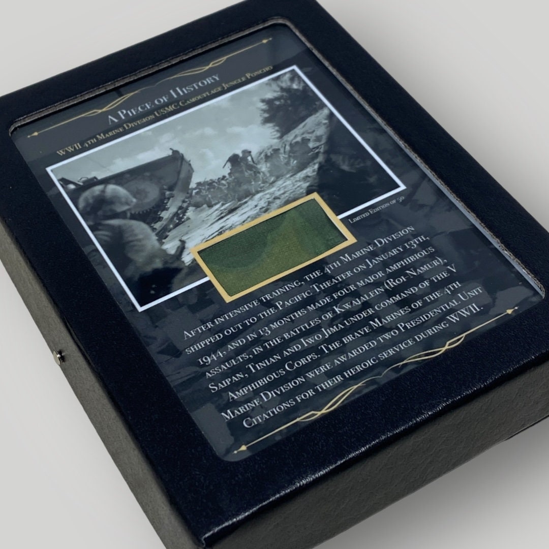 RARE WWII 4th Marine Division USMC Camouflage Jungle Poncho Gear ...