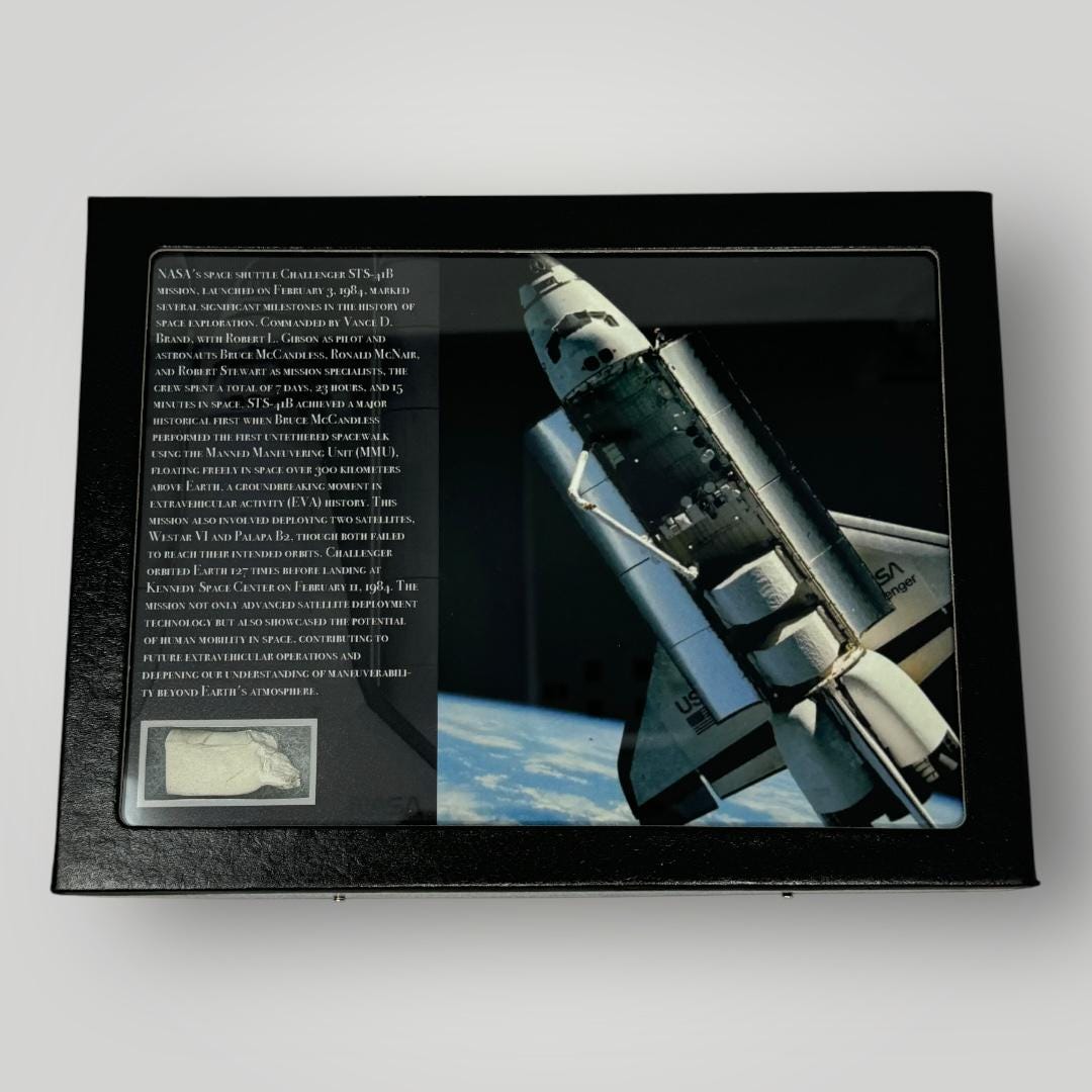 NASA Challenger STS-41B 'space Flown' Fragment Display Case (C.O.A.) - Etsy