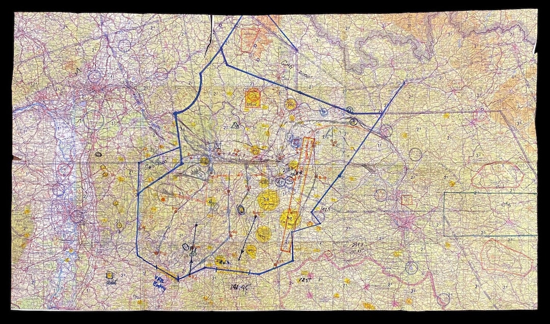 RARE! Original Air Force Map 1970s-1980s Heavily Mission Marked (C.O.A ...