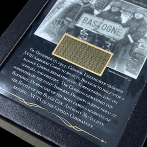 WWII Battle of Bulge Relic: 101st Airborne Gear Display Case (C.O.A) - Etsy