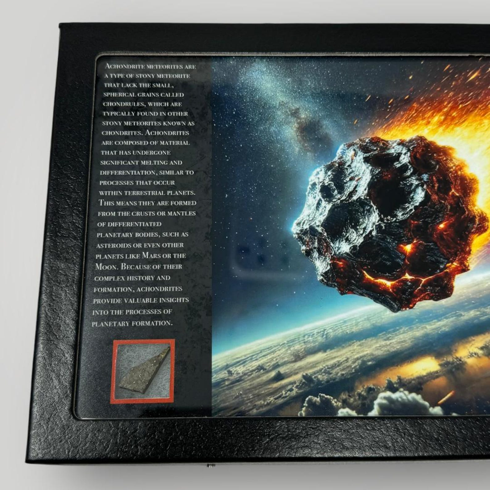NASA Achondrite Meteorite Display Case: Authentic Space Gift (C.O.A ...