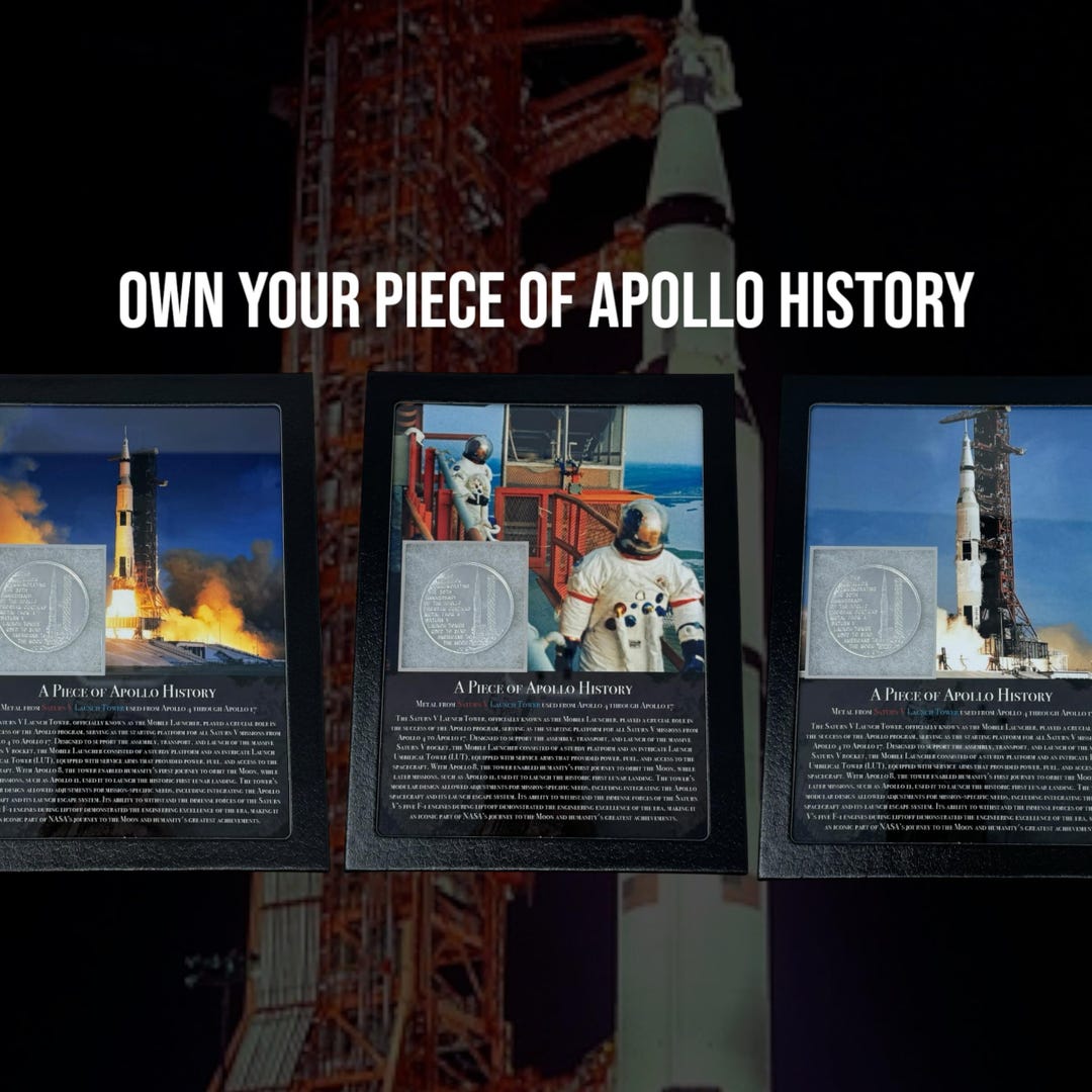 Apollo Program Saturn V Launch Tower Metal Medallion Display (C.O.A ...