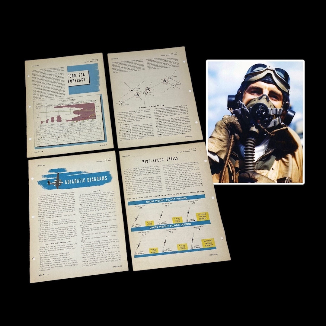 Original WWII 1944 Headquarters U.S. Army Air Force Pilot Flight ...