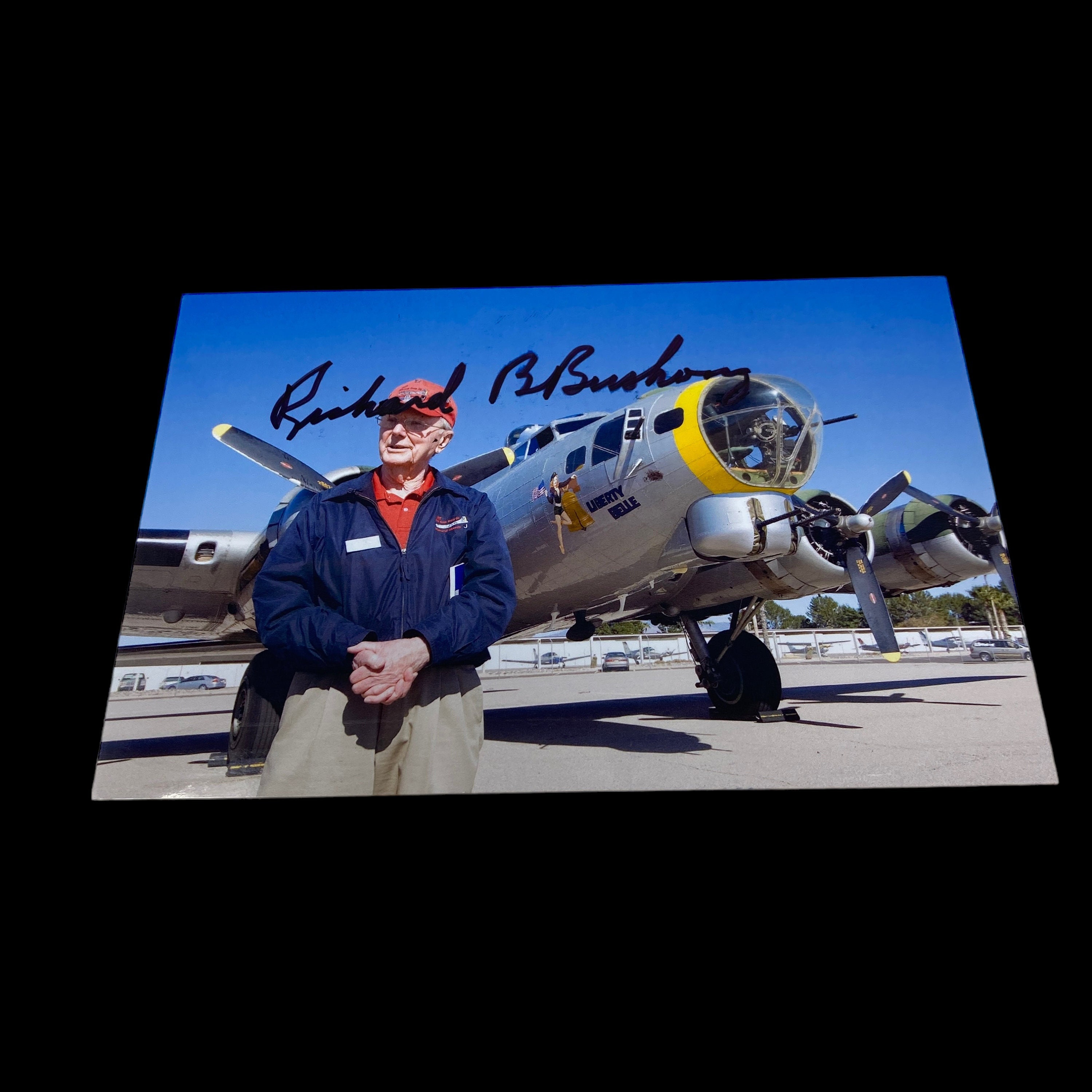 WWII B-17 Pilot Signed Photo: Col. Richard Bushong Autograph (C.O.A ...