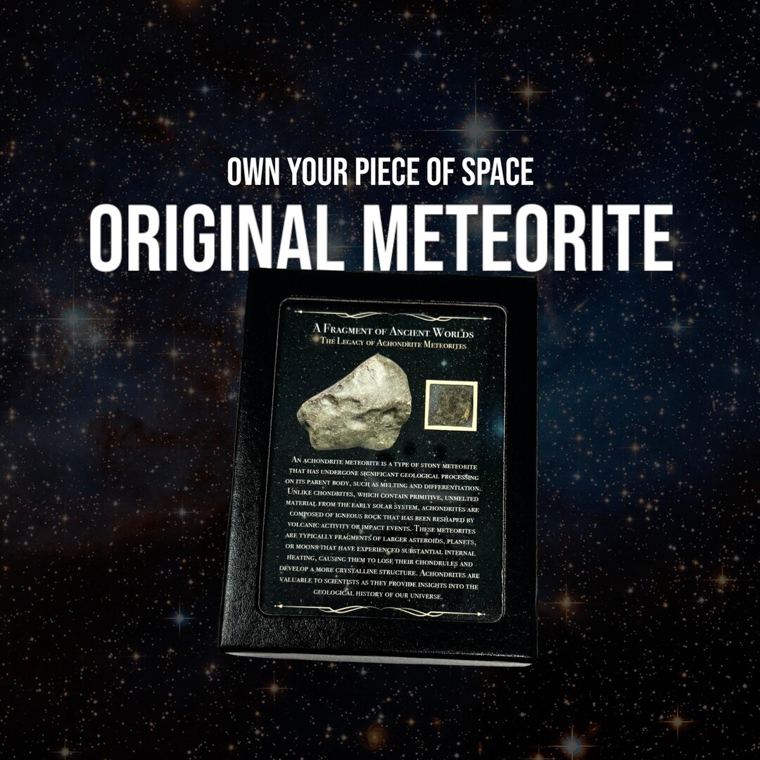 Achondrite Meteorite Display Case: 4.5 Billion Year Old Space Gift (C.O ...