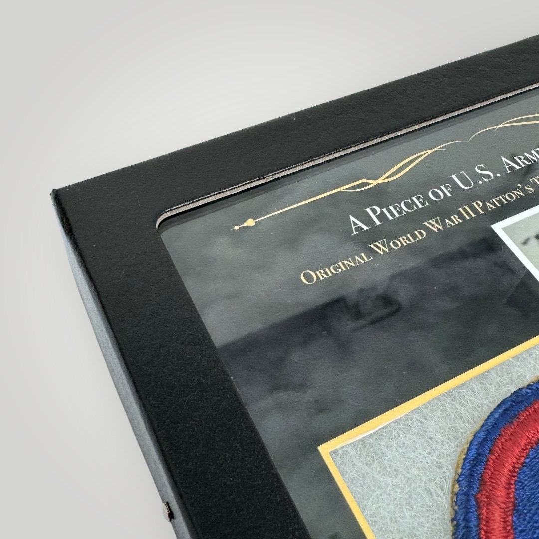 WWII Patton's Third Army Uniform Patch in Display Case (C.O.A. Included ...