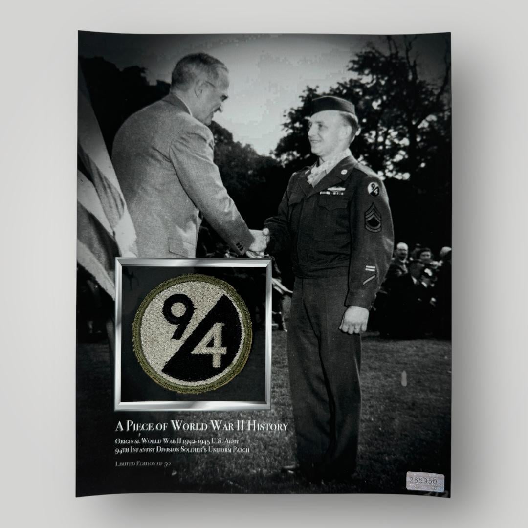 WWII 94th Infantry Division Print: Army Uniform Patch, Signed COA - Etsy