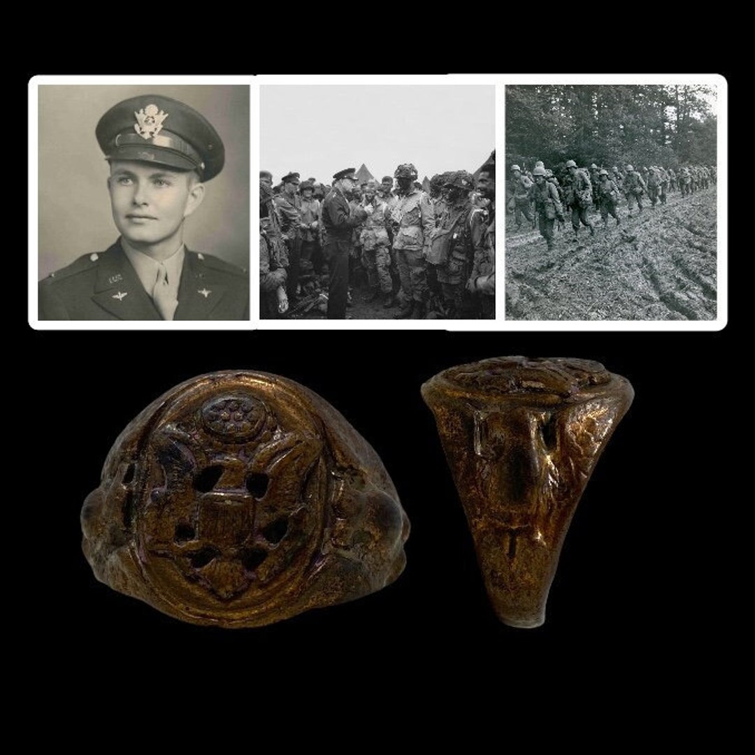 RARE Original WWII 1942-1945 U.S. Army Officer & Soldier Tarnished ...