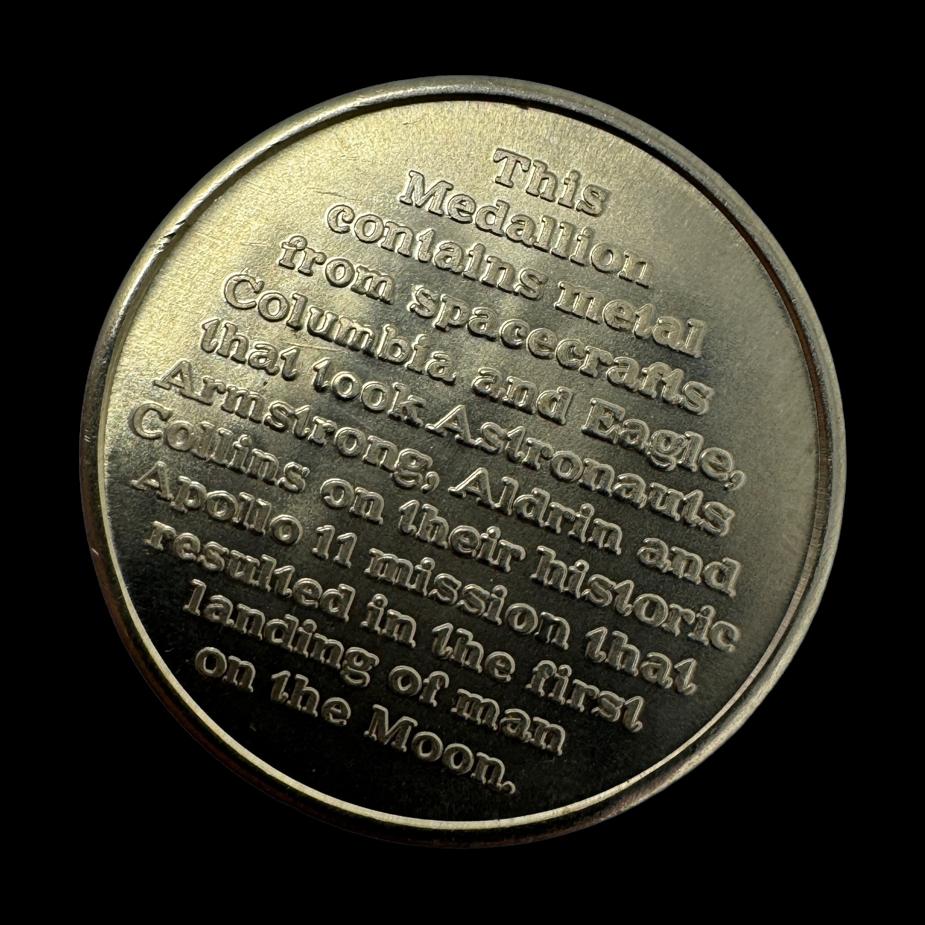 1969 Apollo 11 Medallion: Lunar Module Metal, With COA - Etsy