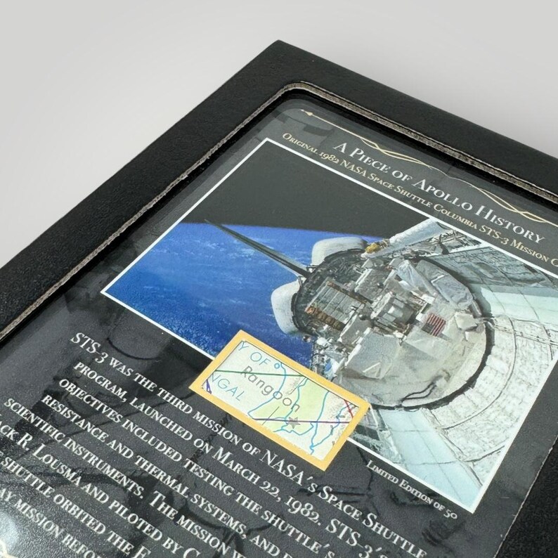1982 Space Shuttle Columbia STS-3 Orbit Chart With COA - Etsy