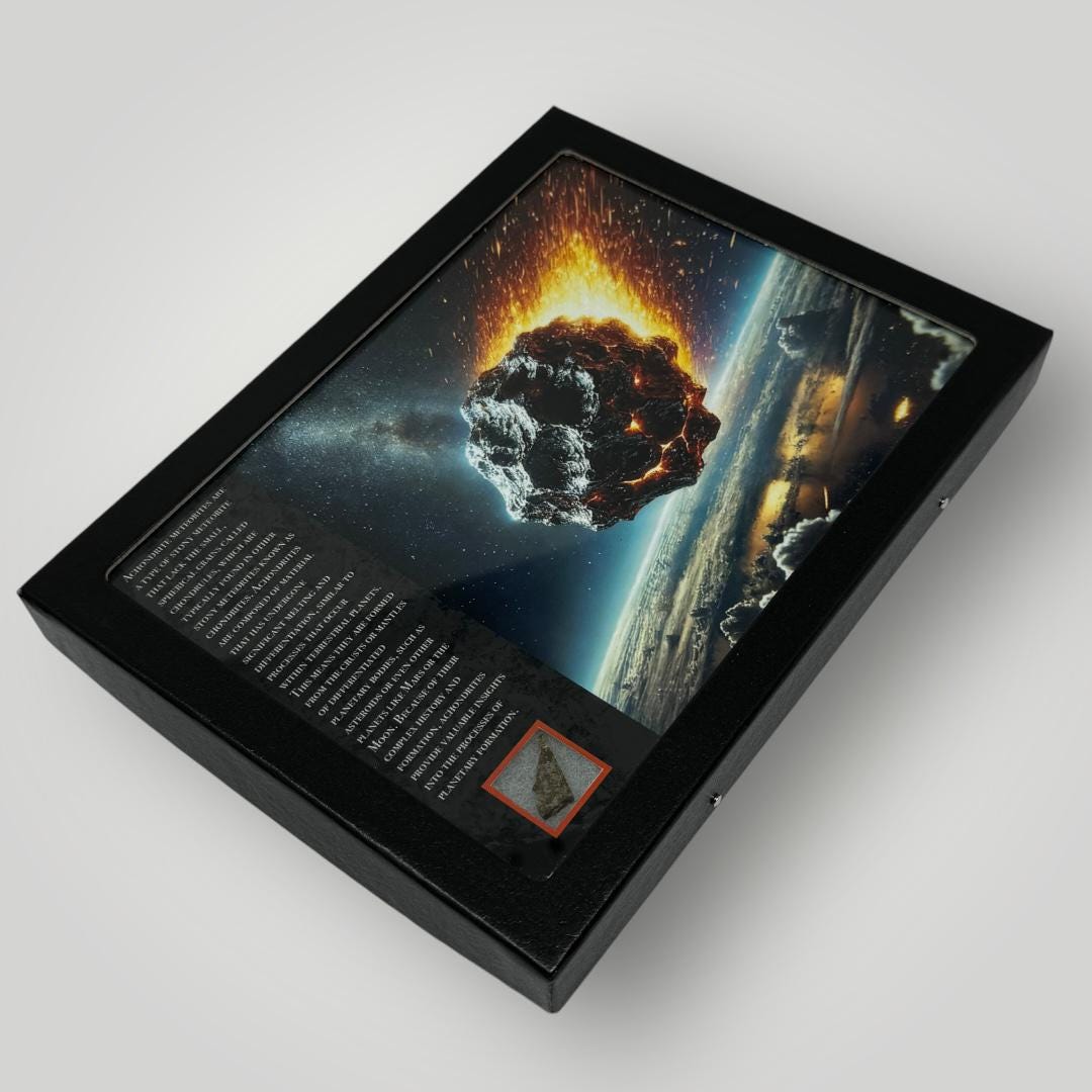 NASA Achondrite Meteorite Display Case: Authentic Space Gift (C.O.A ...